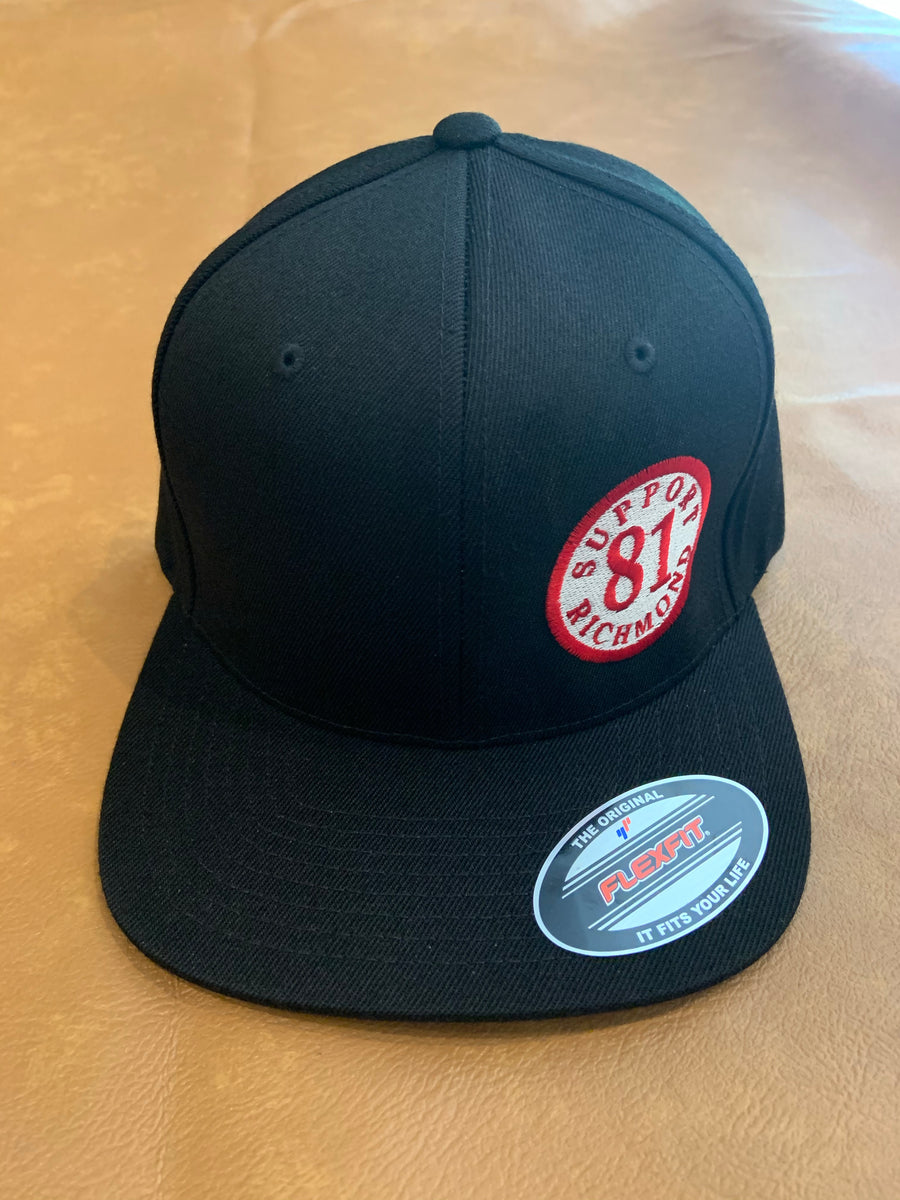 Black Flex Fit hat with patch – Richmondsupportgear81