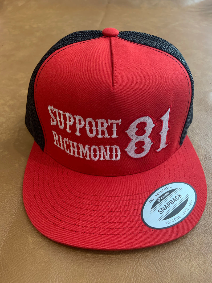 Red and black snap back – Richmondsupportgear81